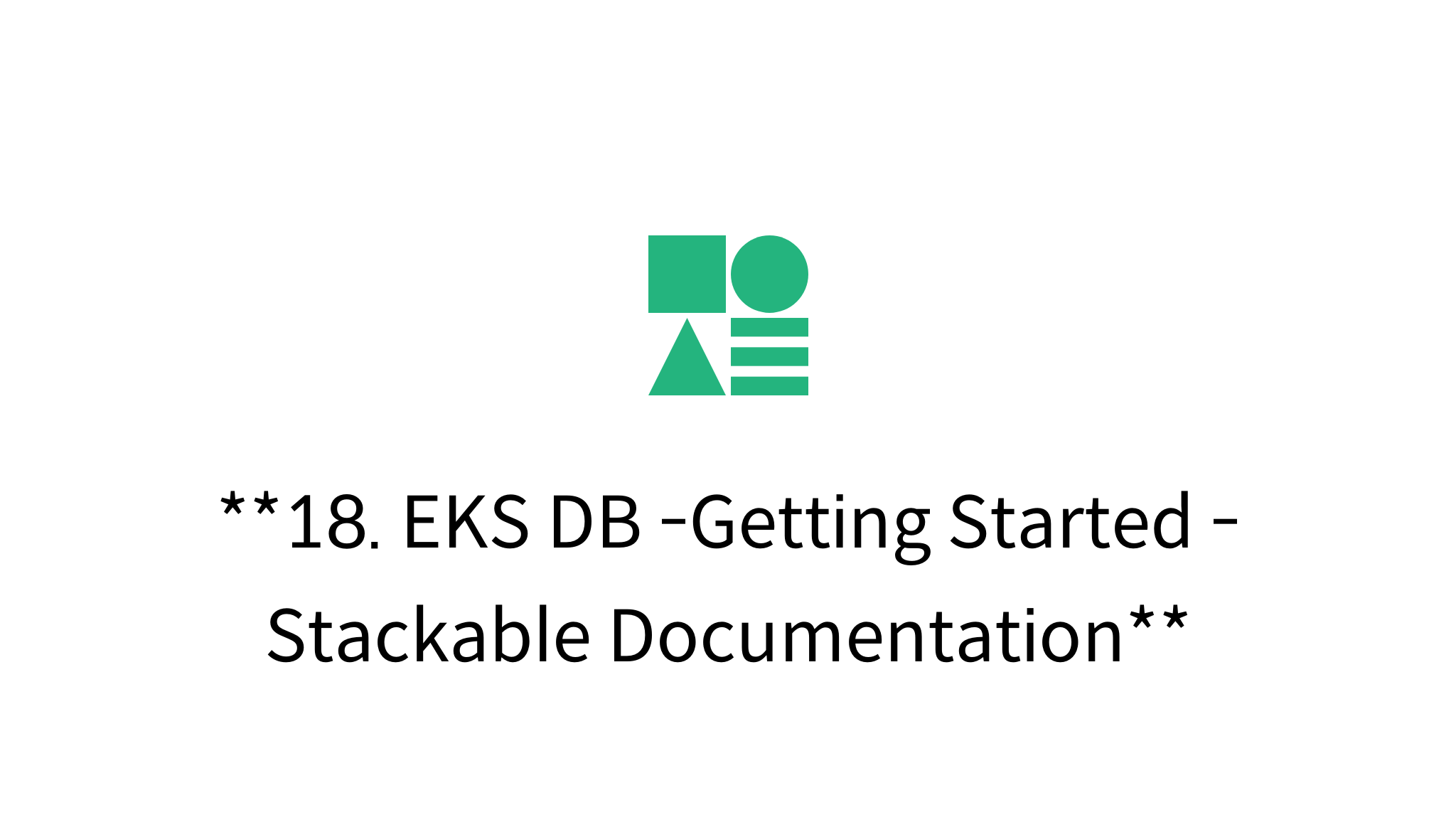 18. EKS DB -Getting Started - Stackable Documentation - mysetting